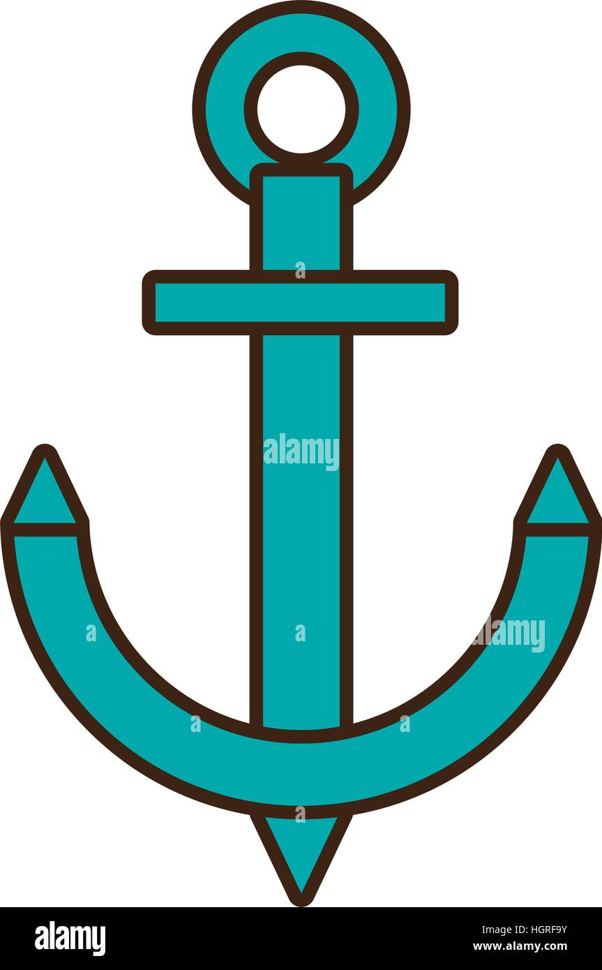 cartoon anchor nautical travel maritime vector illustration eps 10 ...