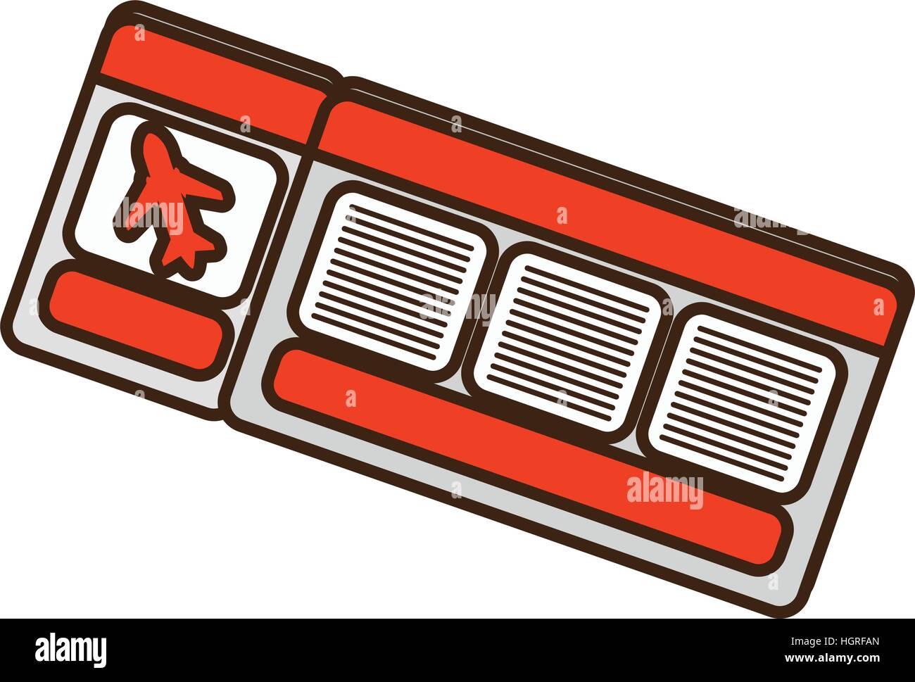 cartoon ticket airplane travel vector illustration eps 10 Stock Vector ...