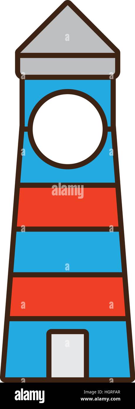 cartoon lighthouse building vector illustration eps 10 Stock Vector ...