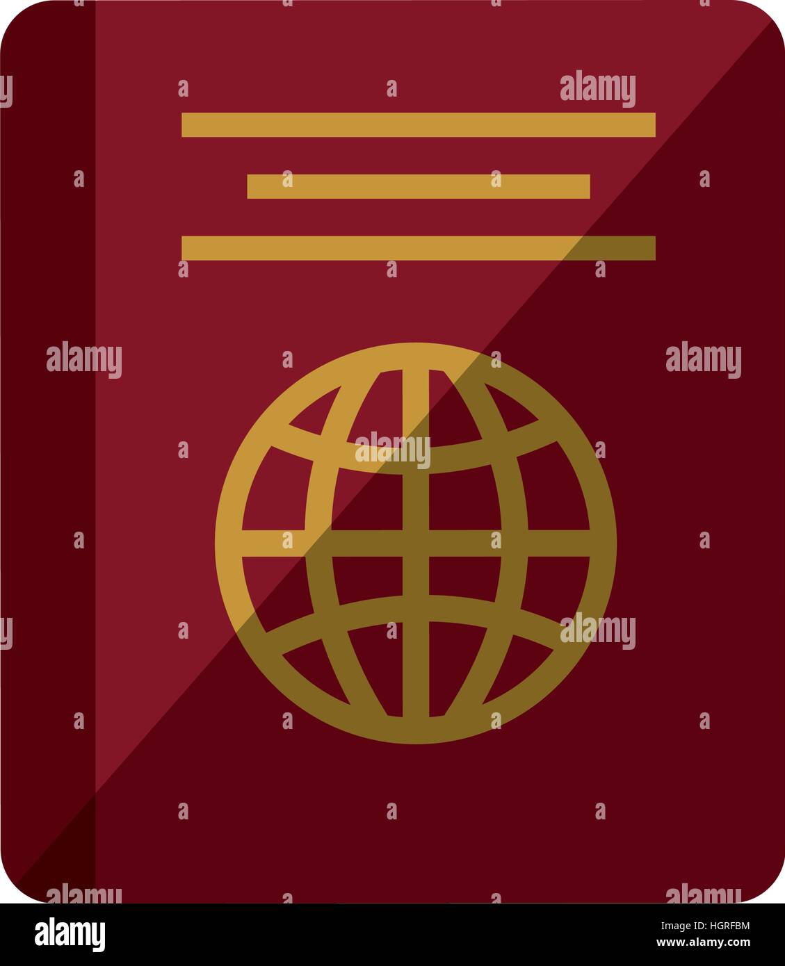 Passport document identification shadow Stock Vector Images - Alamy