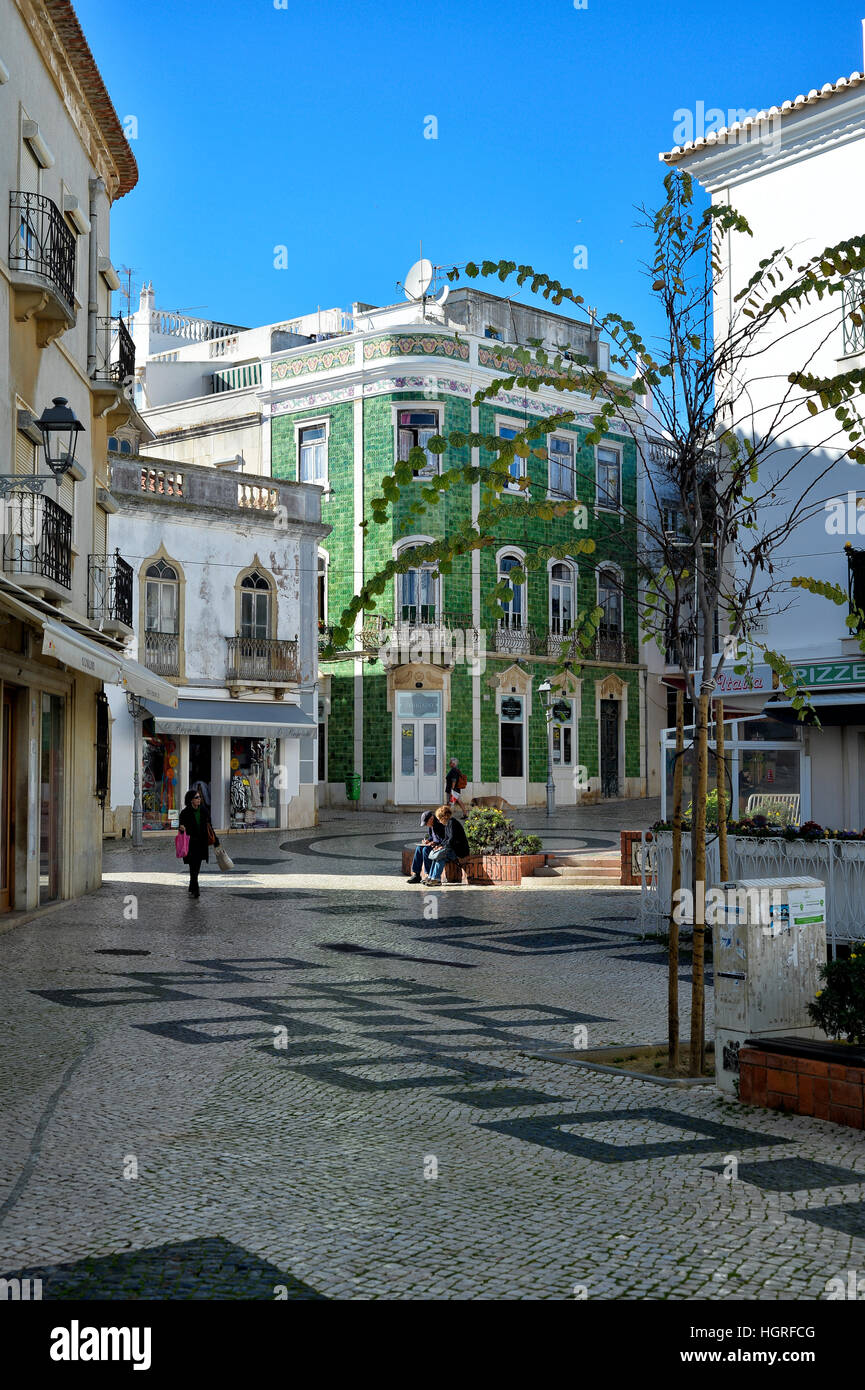 Town square in Lagos Portugal Stock Photo - Alamy