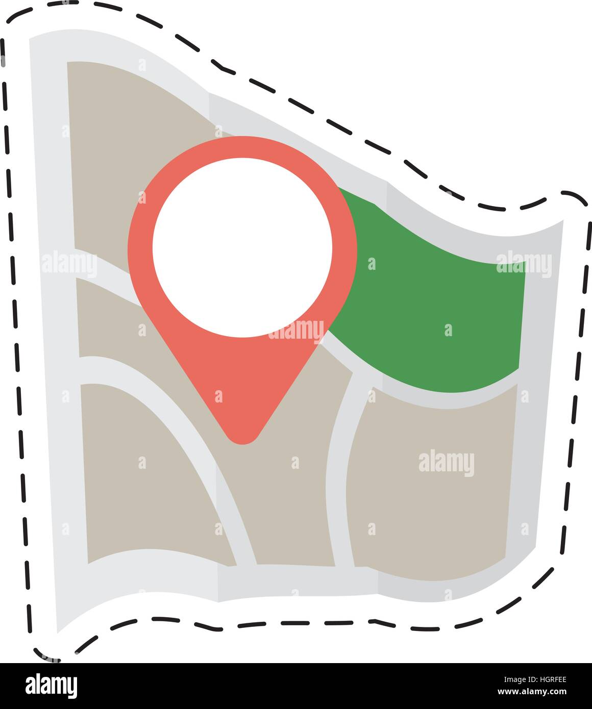 map world pointer destination travel cut line vector illustration eps ...