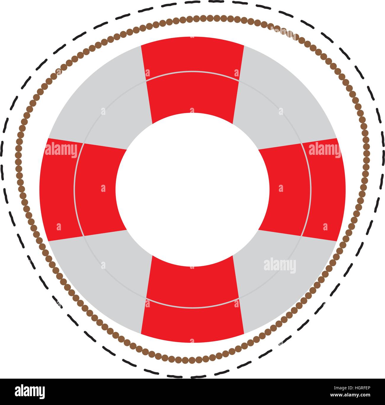 life buoy safety travel cut line vector illustration eps 10 Stock ...