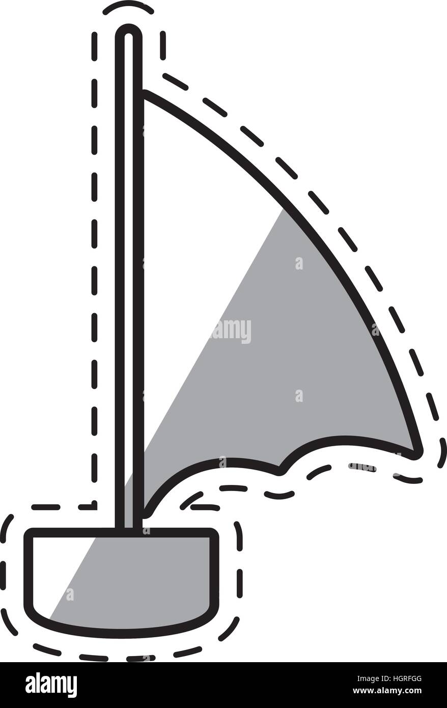 sailboat recreation travel shadow vector illustration eps 10 Stock ...