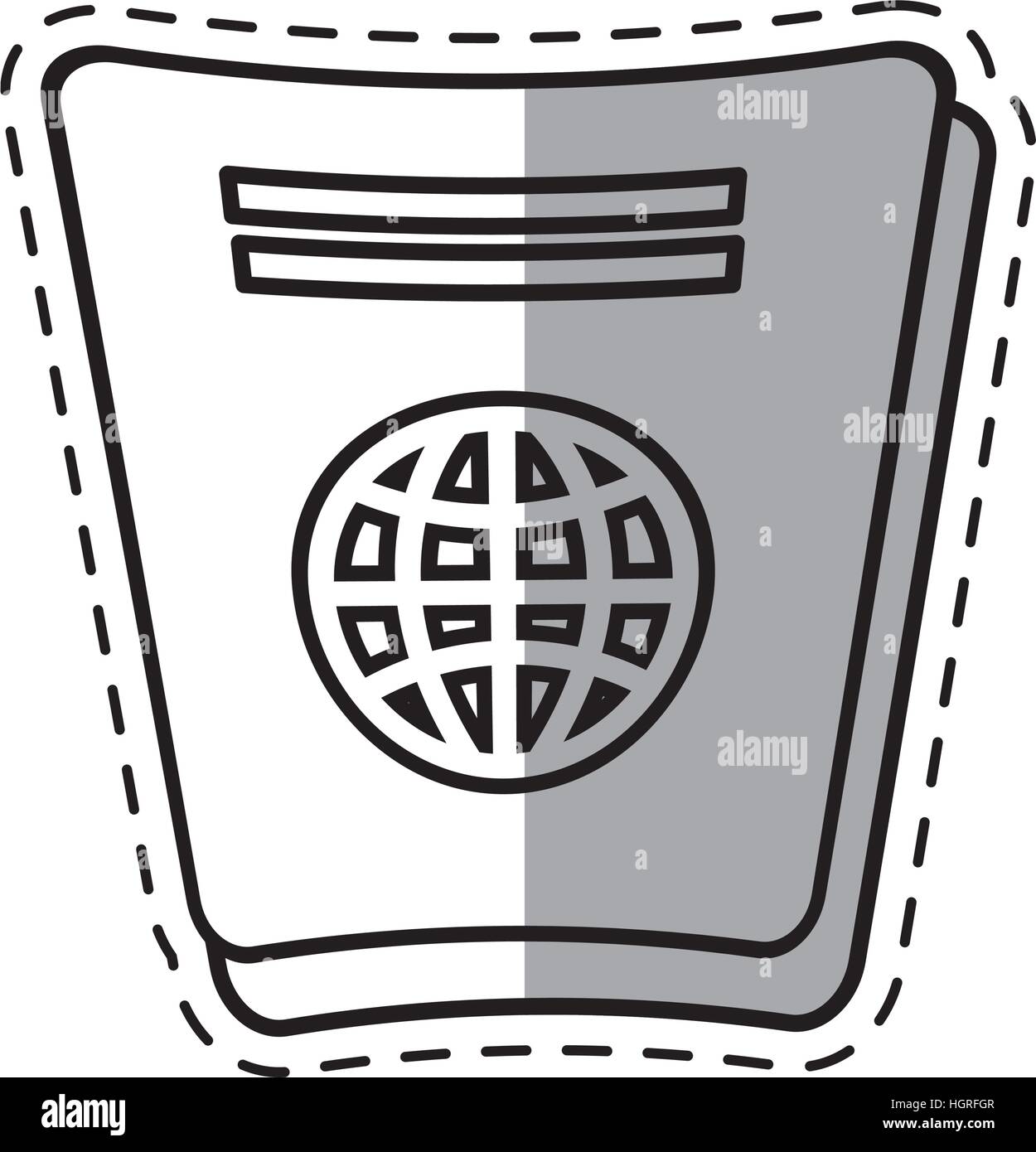 Passport document identification shadow Stock Vector Images - Alamy