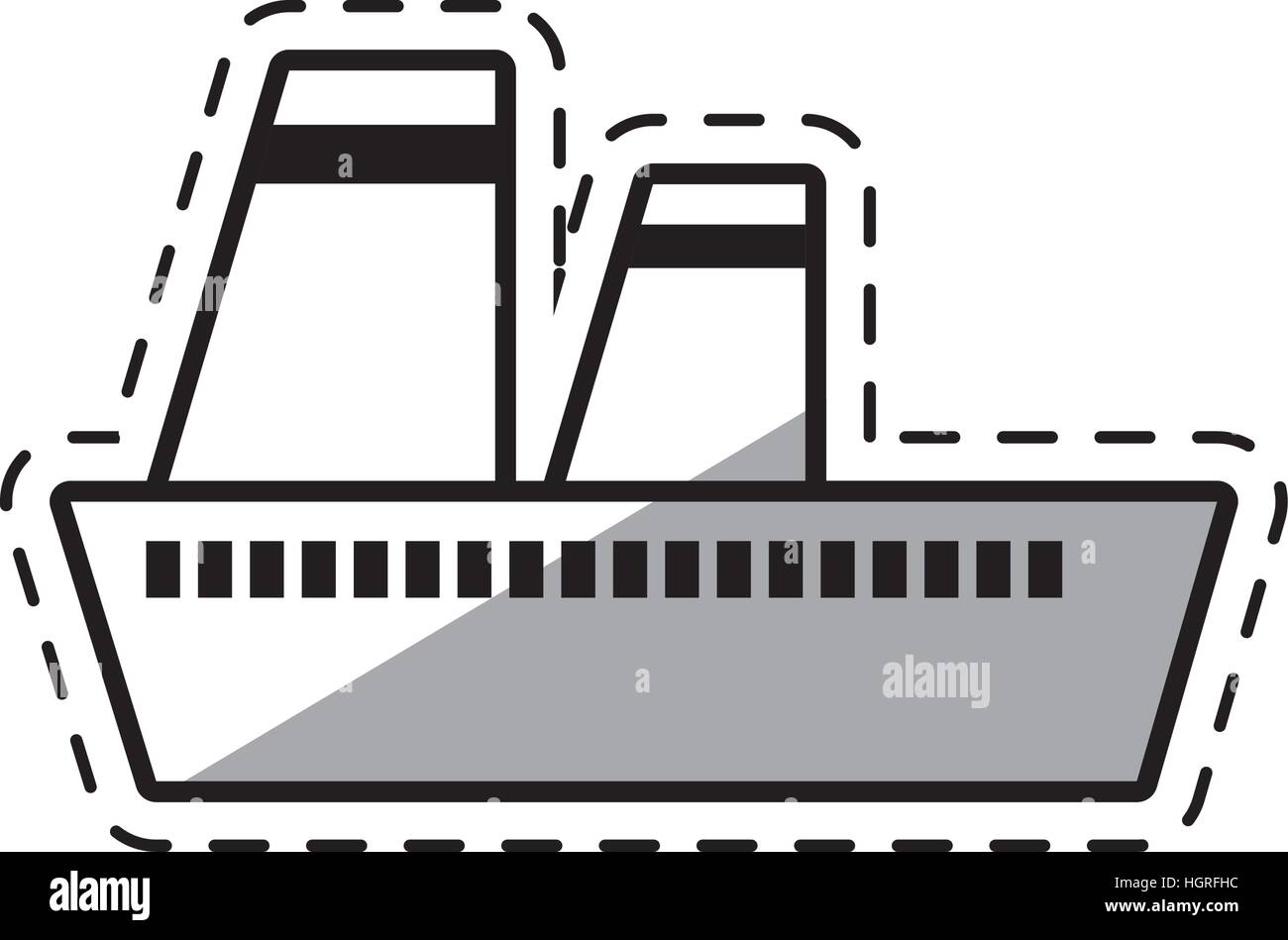cruise ship travel maritime shadow vector illustration eps 10 Stock ...
