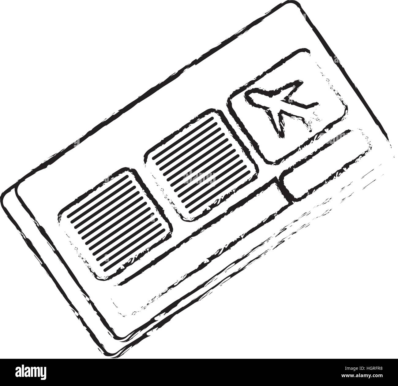 ticket airplane travel sketch vector illustration eps 10 Stock Vector ...