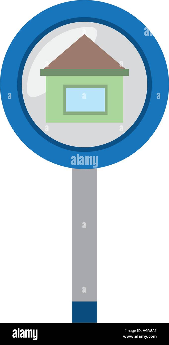 real estate house sign road vector illustration eps 10 Stock Vector ...