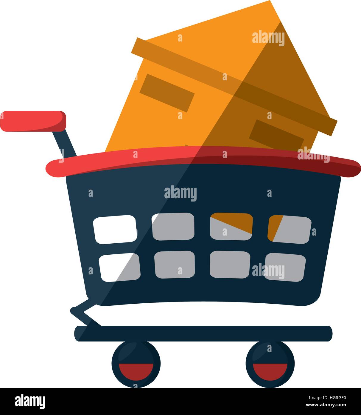 Commercial real estate shopping cart Stock Vector Images - Alamy