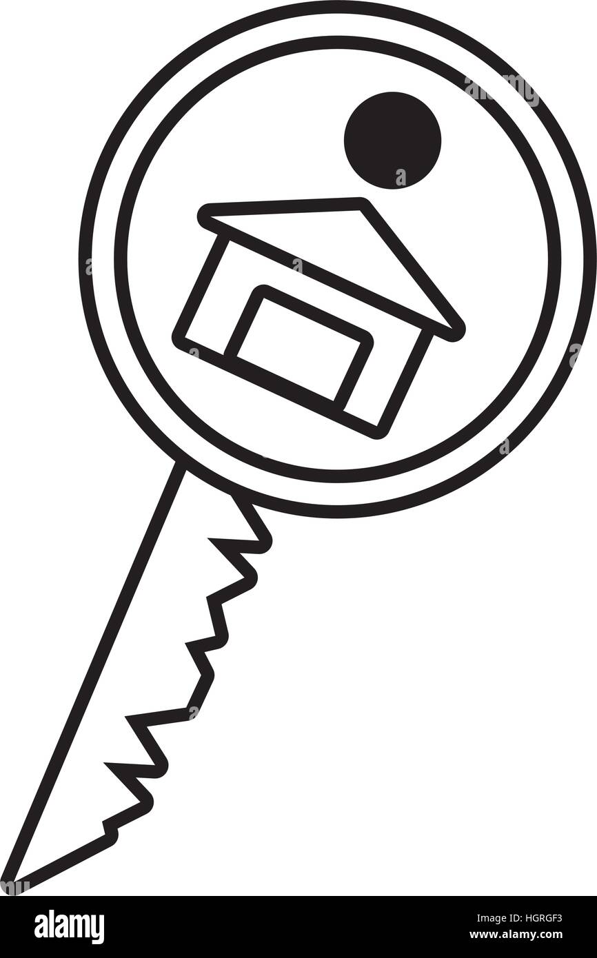 house key real estate buy outline vector illustration eps 10 Stock ...