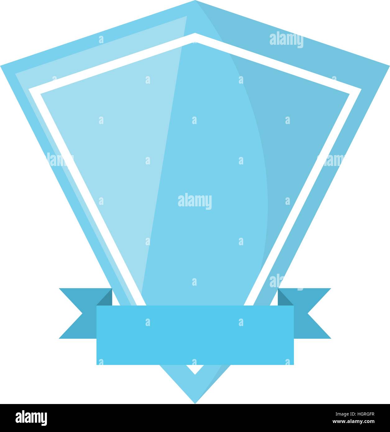 blue shield ribbon shape diamond empty vector illustration eps 10 Stock ...