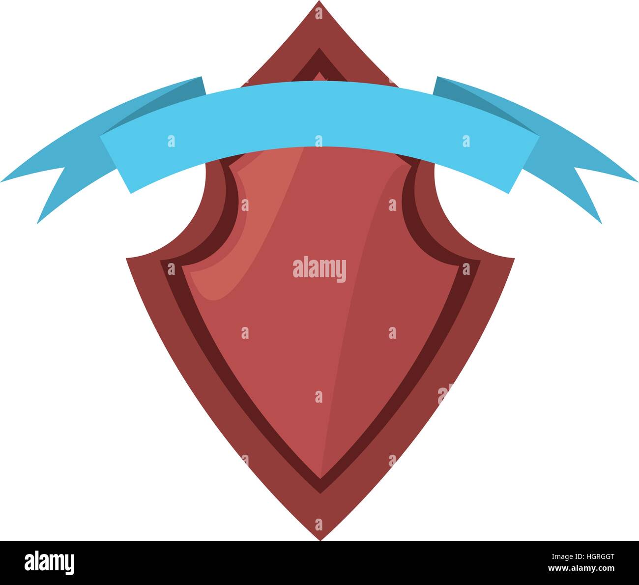 red shield security ribbon label vector illustration eps 10 Stock ...