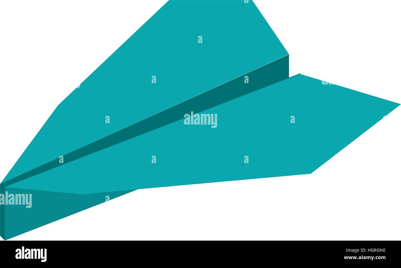blue paper plane origami funny vector illustration eps 10 Stock Vector ...
