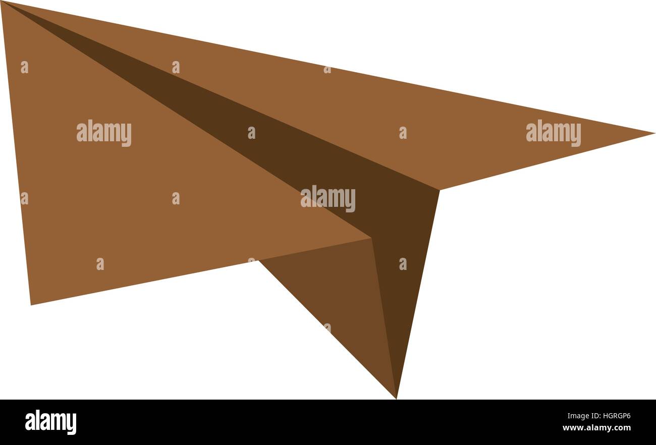 brown paper plane project start up vector illustration eps 10 Stock ...