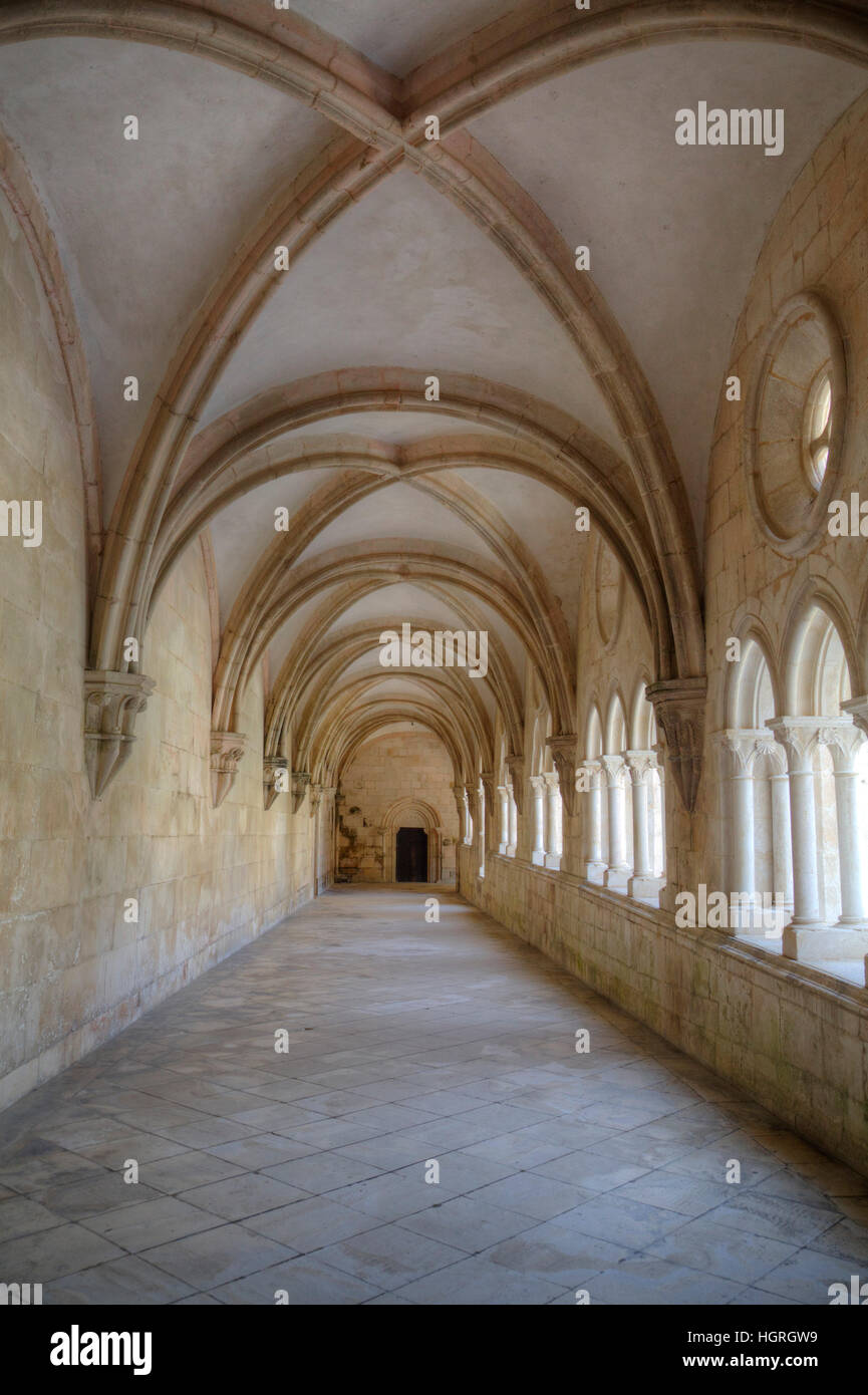 Cloister Hallway, Monastery of Santa Maria de Alcobaca, UNESCO World ...