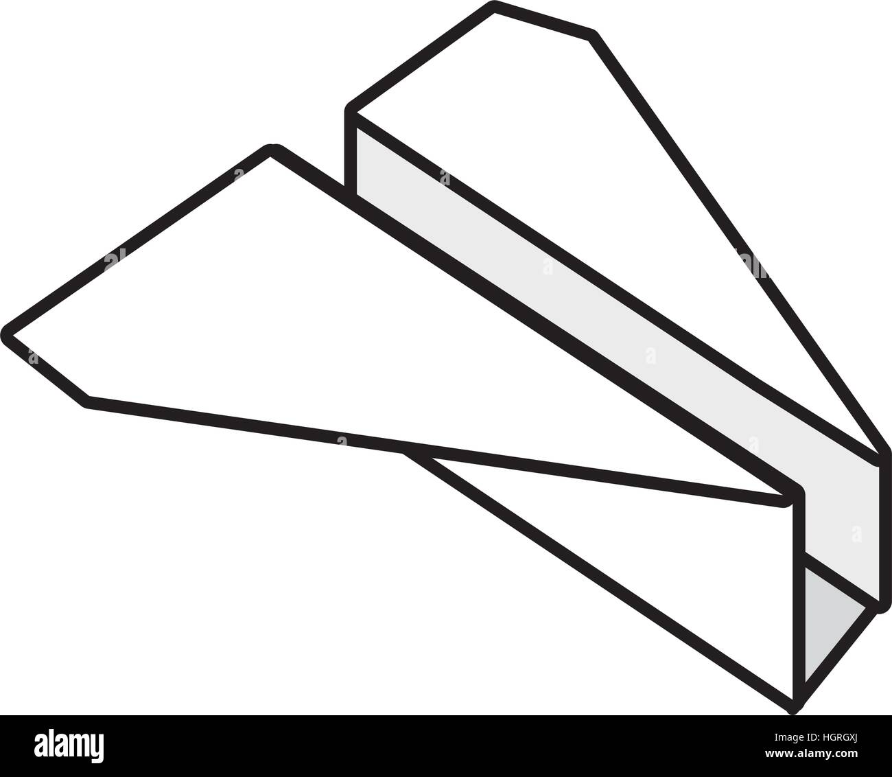 paper plane origami fly outline vector illustration eps 10 Stock Vector ...