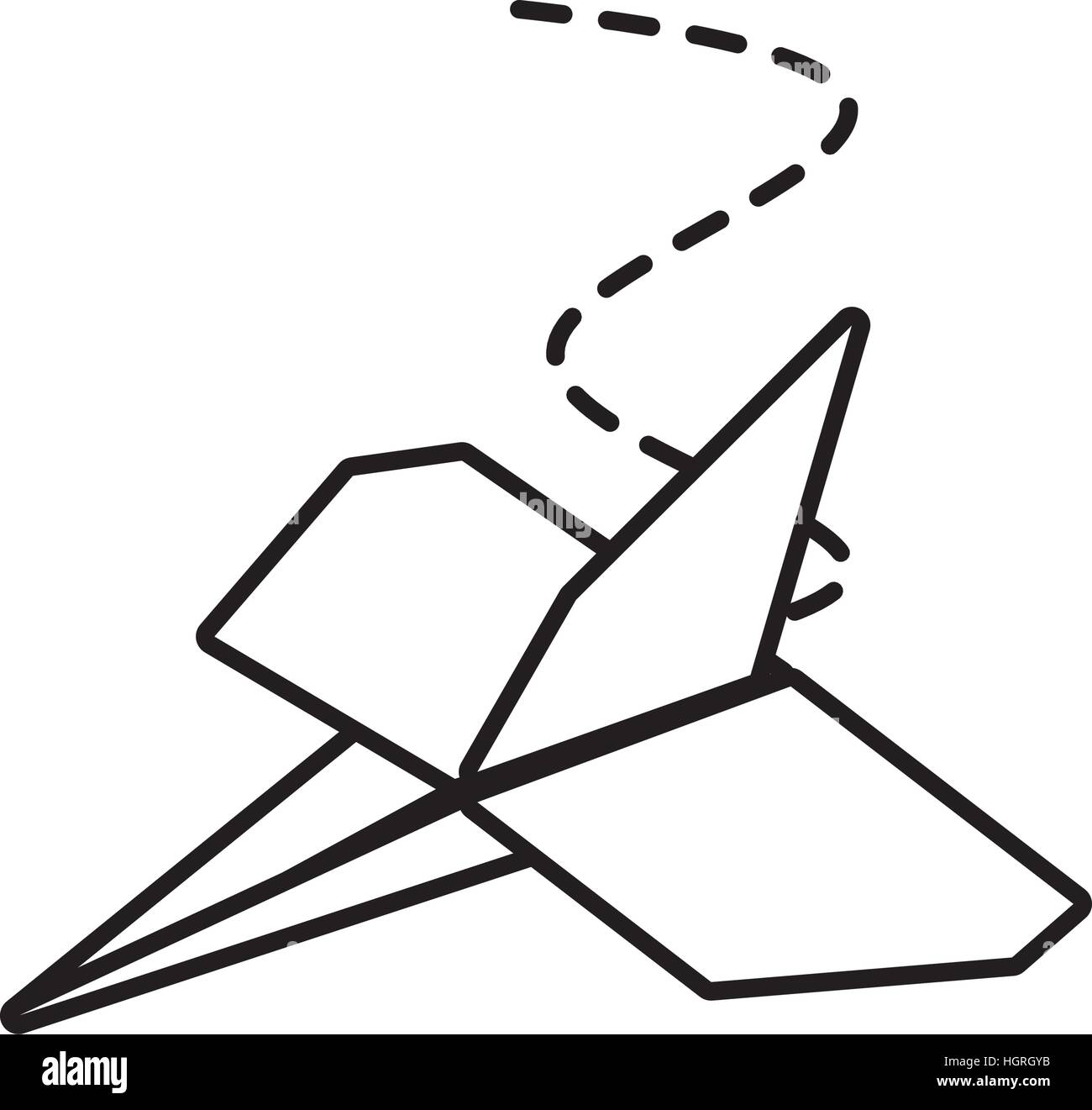 paper plane business symbol start outline vector illustration eps 10 ...