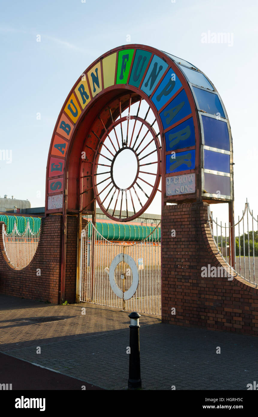 The Entrance Archway to the now redundant Seaburn Funpark, Sunderland ...