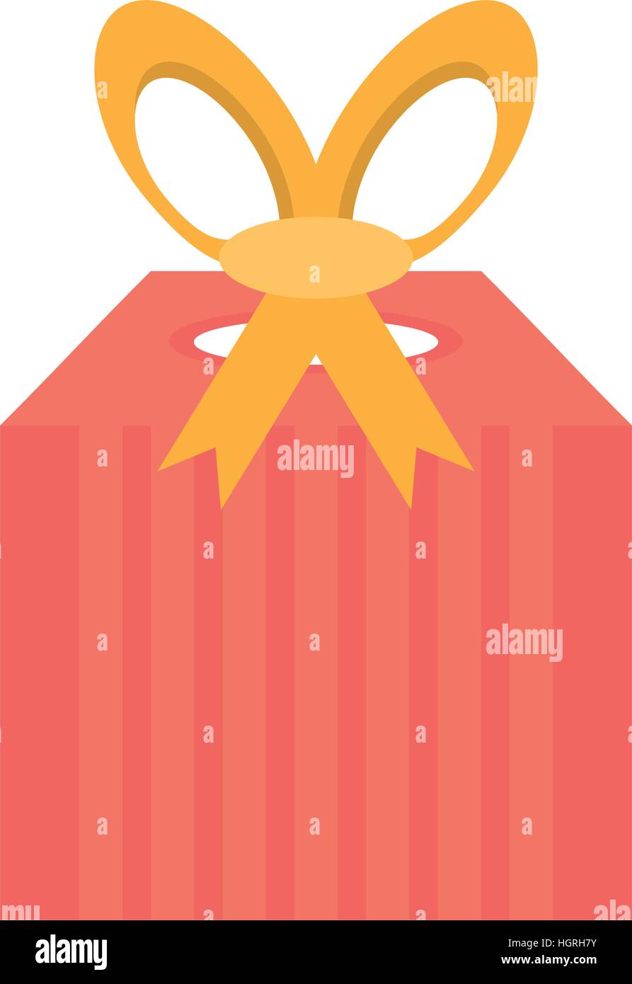 gift box red stripes present festive decoration vector illustration eps ...