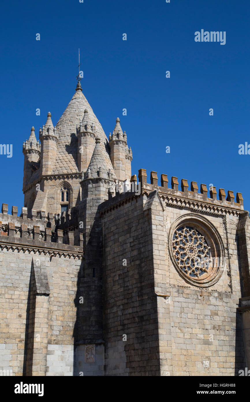 Evora Cathedral, Evora, UNESCO World Heritage Site, Portugal Stock ...