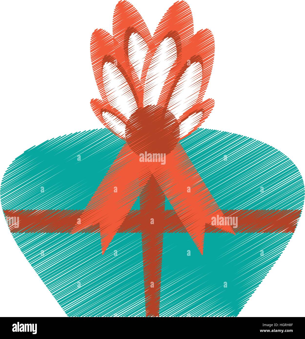 drawing gift box red bow surprise vector illustration eps 10 Stock ...