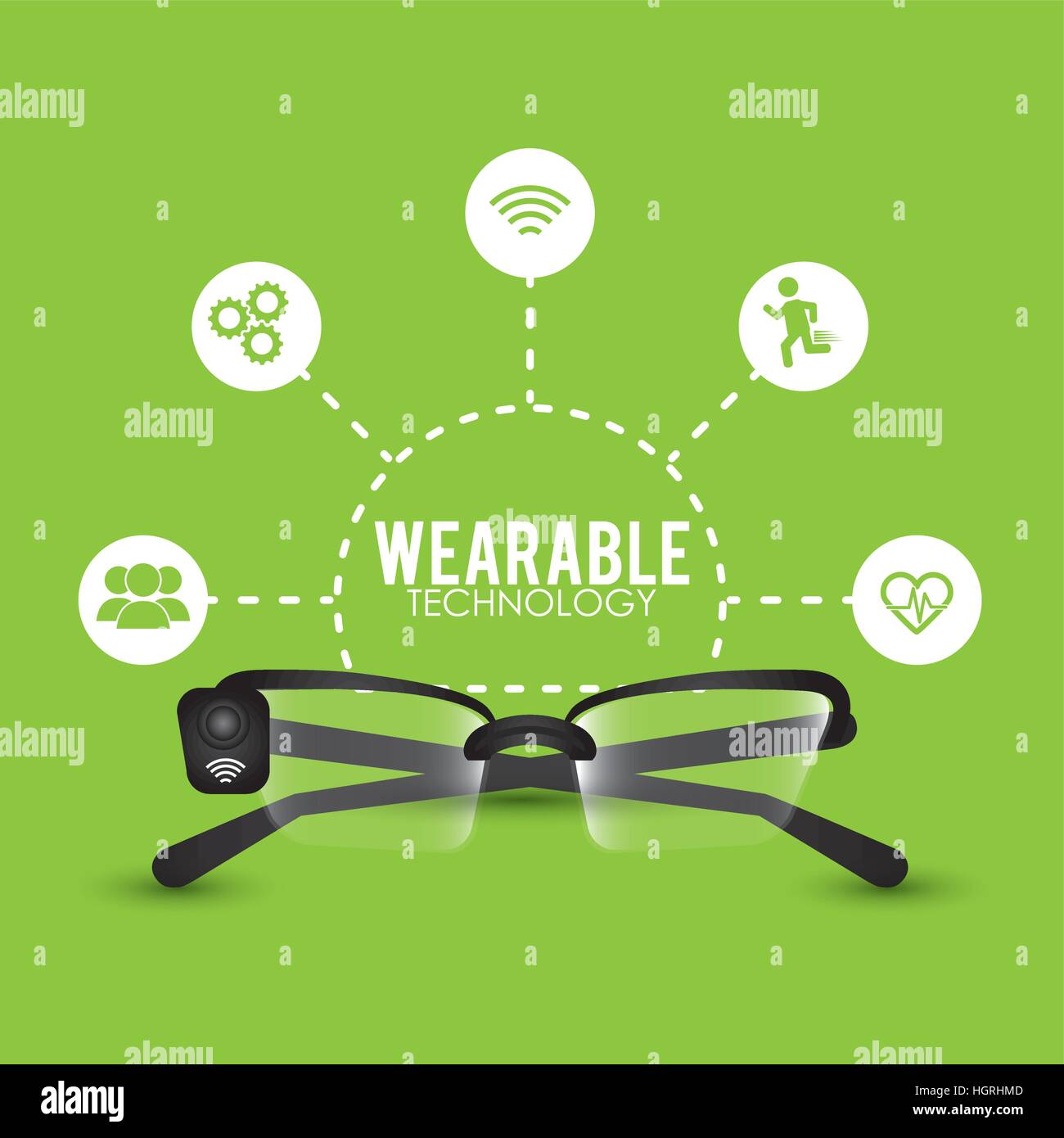 smart glasses wearable technology cyber vector illustration eps 10 ...