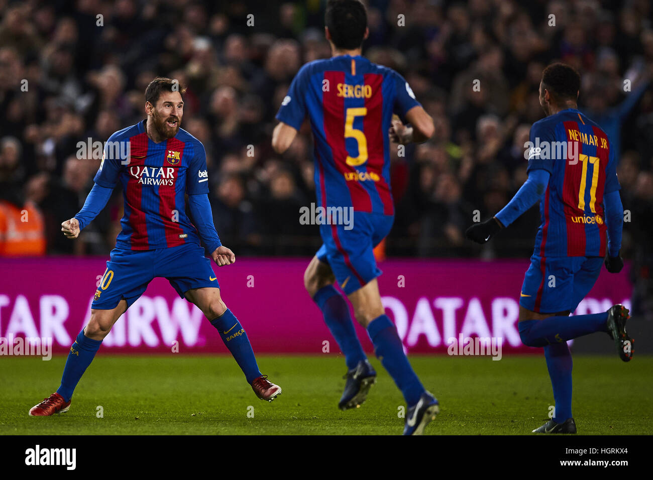 Barcelona, Spain. 11th Jan, 2017. Lionel Messi (FC Barcelona ...