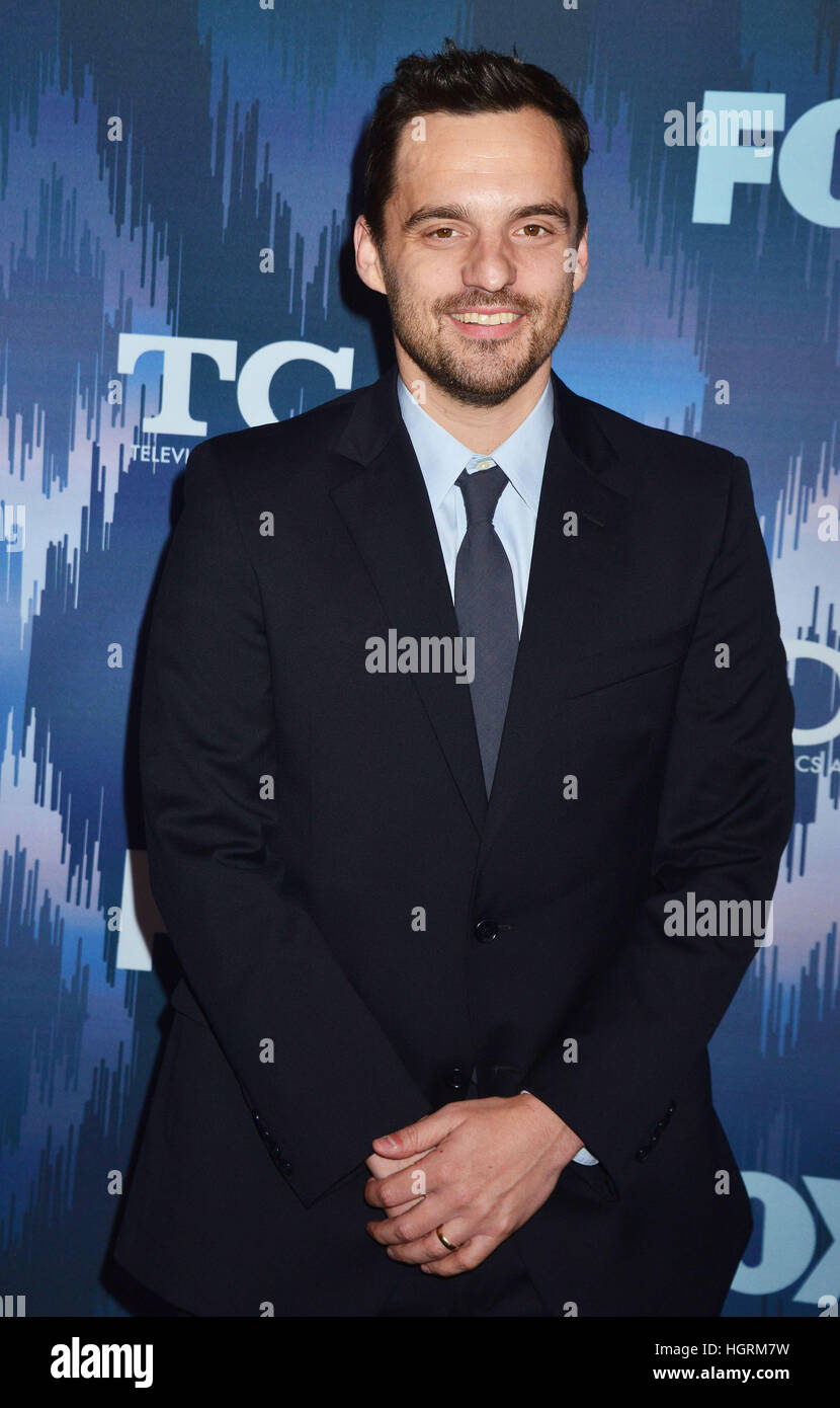 Los Angeles, USA. 11th Jan, 2017. Jake Johnson arriving at the FOX All ...