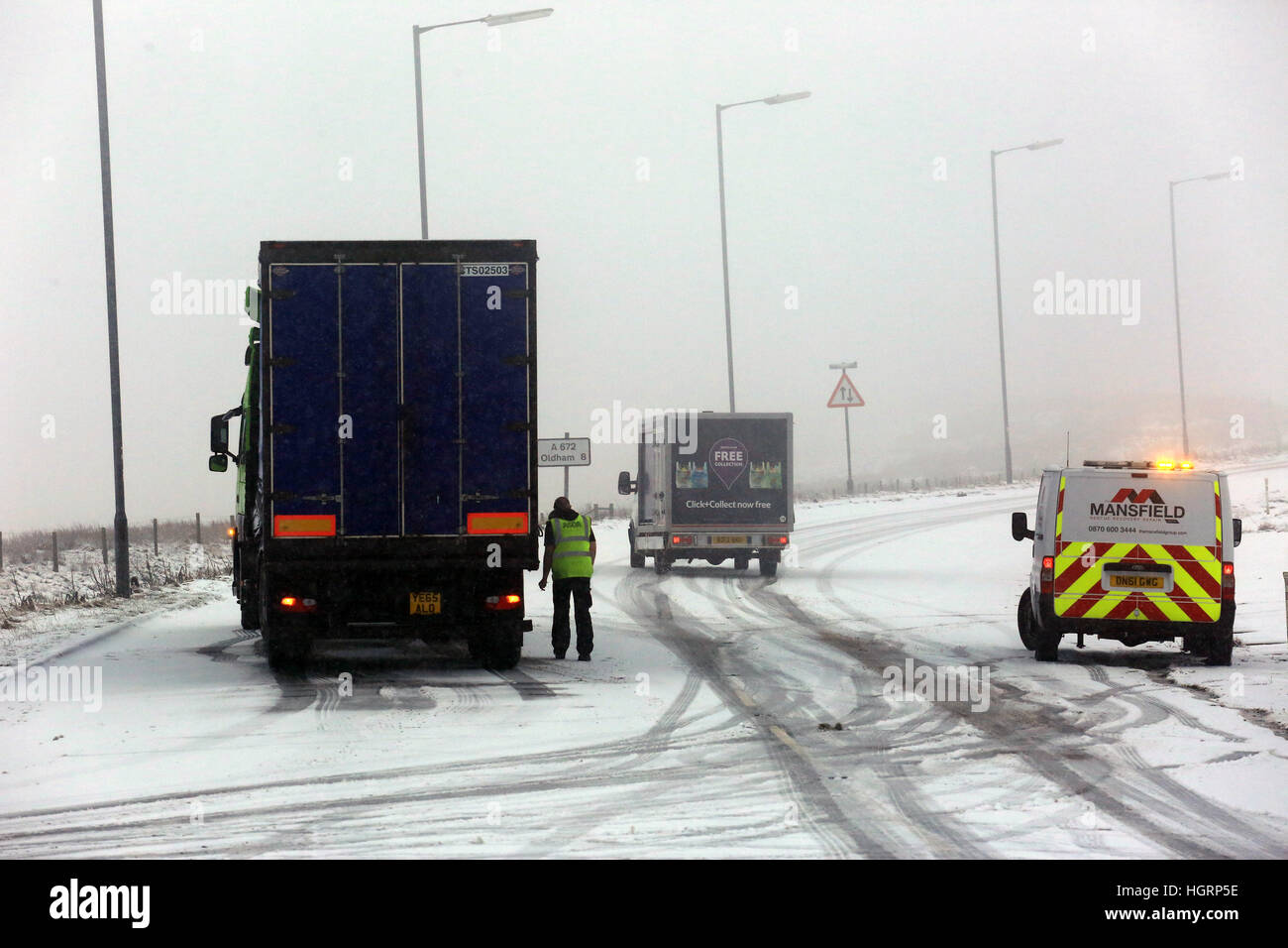 Motorway traffic fog m62 hi-res stock photography and images - Alamy