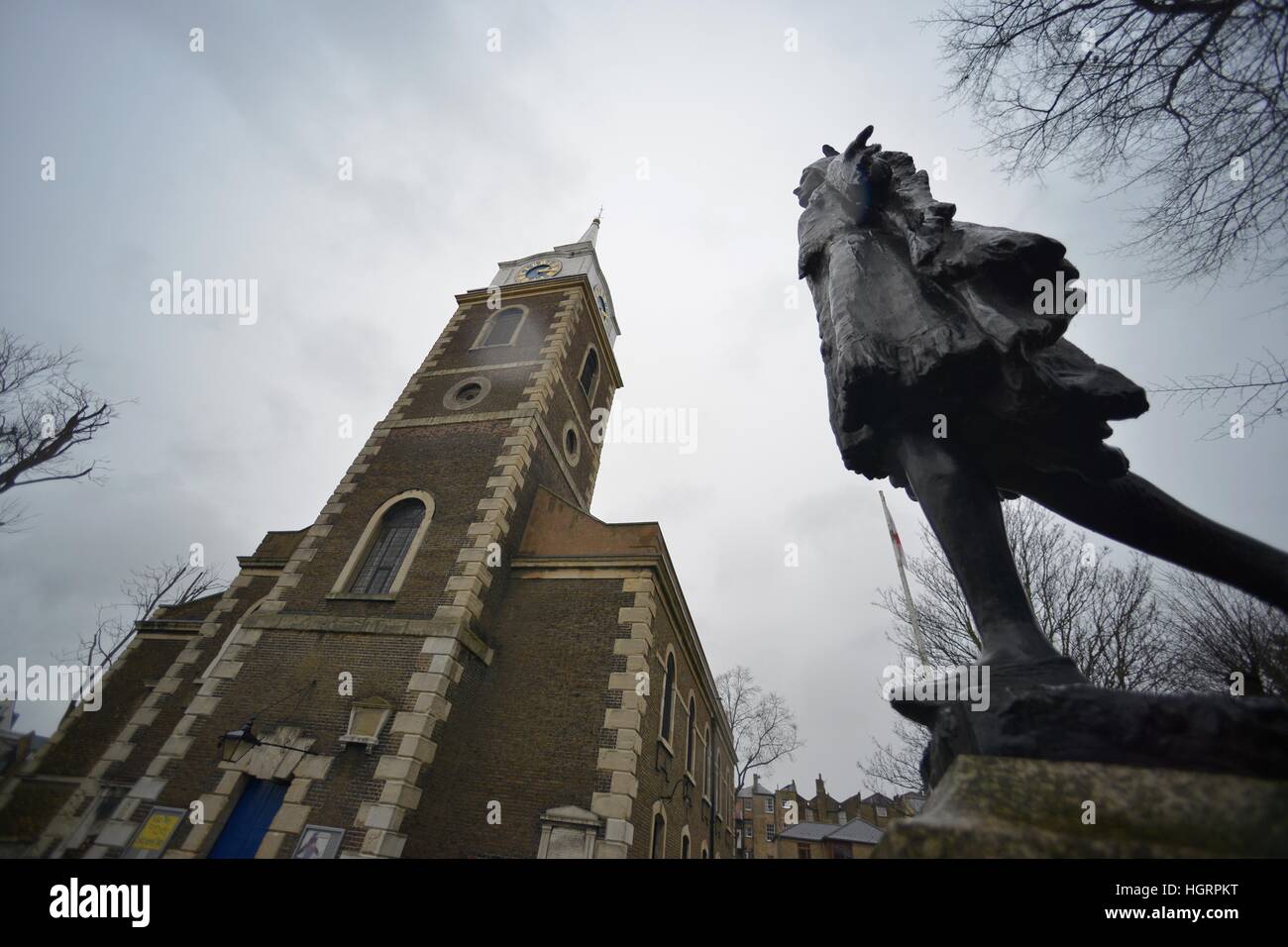 Gravesend, Kent. 2017. 400th year after the death of Pocahontas. St ...