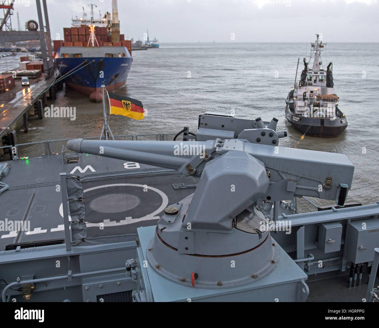 Cuxhaven, Germany. 12th Jan, 2017. The new F125 frigate Baden ...