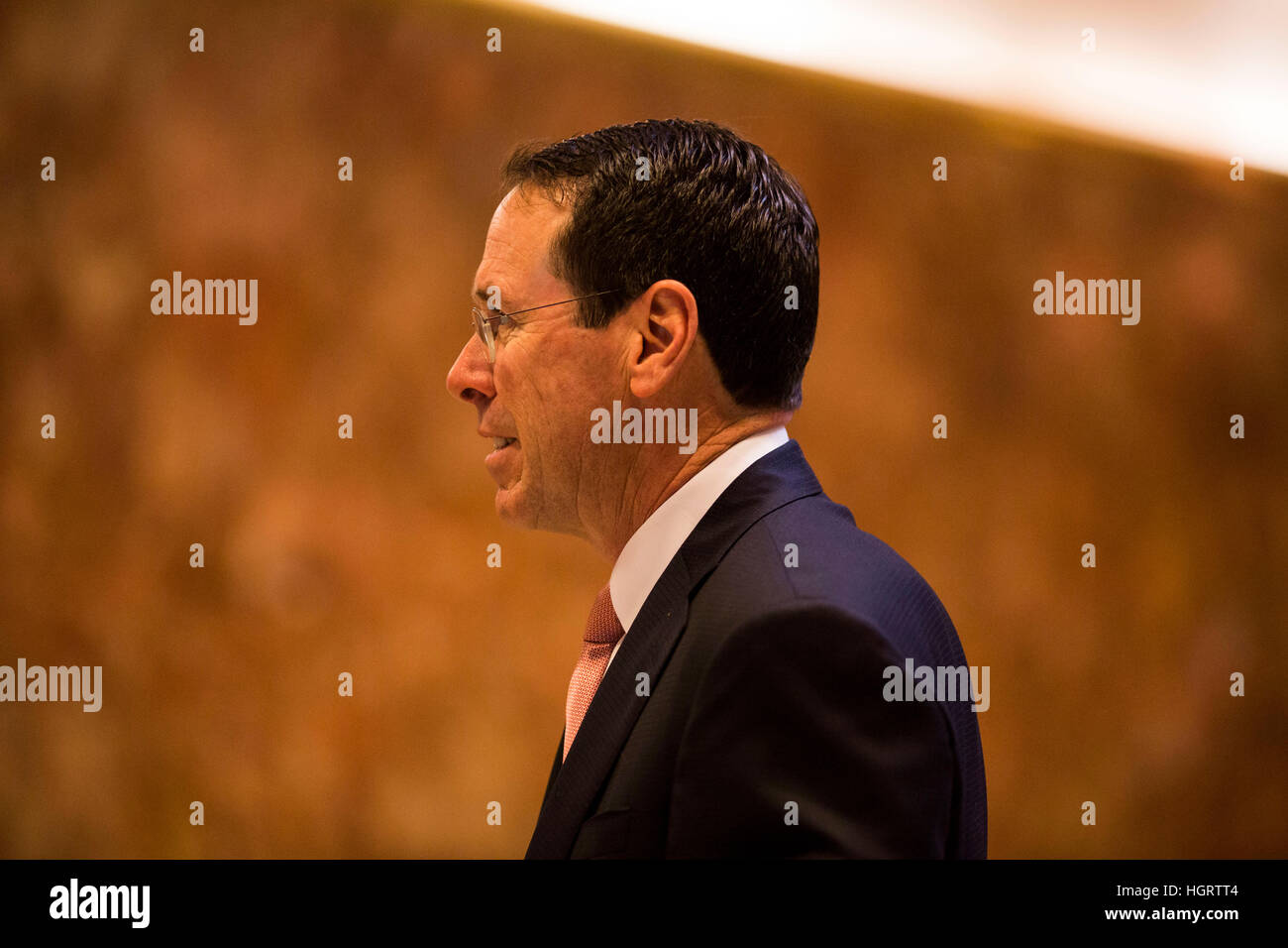Randall Stephenson, the CEO of AT&T arrives at Trump Tower in Manhattan ...