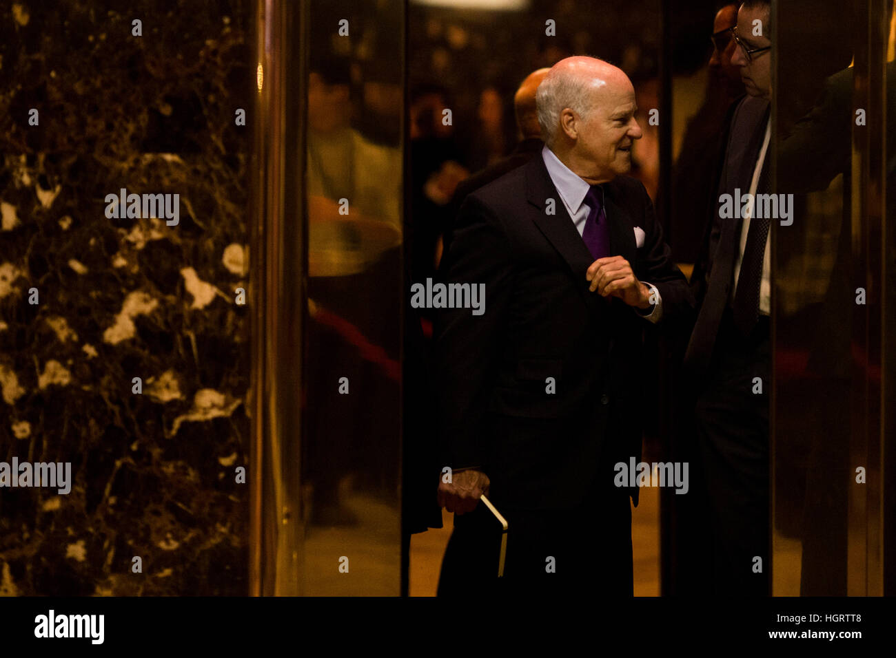 Henry Kravis (co-founder of KKR) arrives at Trump Tower in Manhattan ...