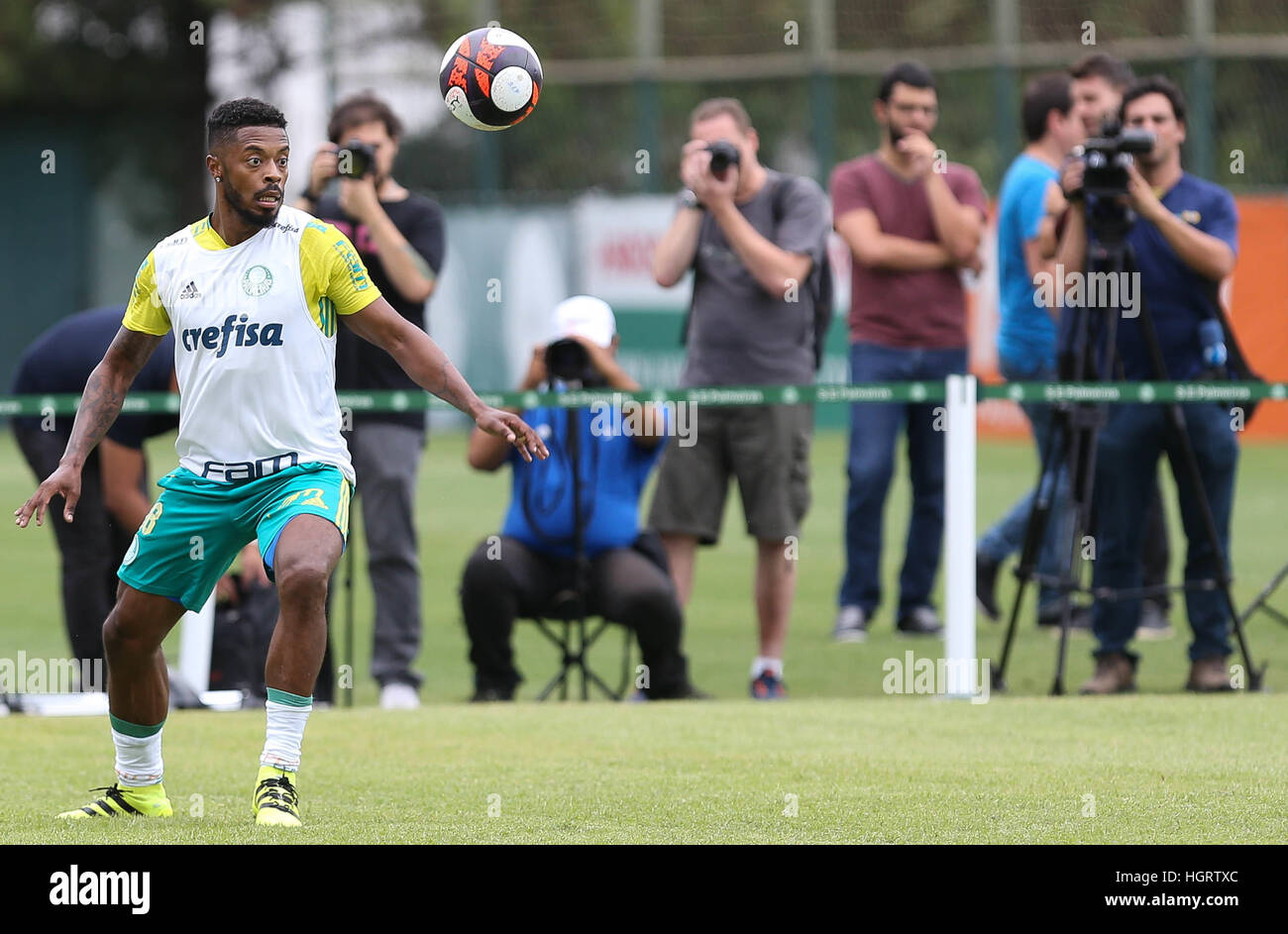 Sao Paulo, Brazil. 12th Jan, 2017. The player Michel Bastos, the SE ...