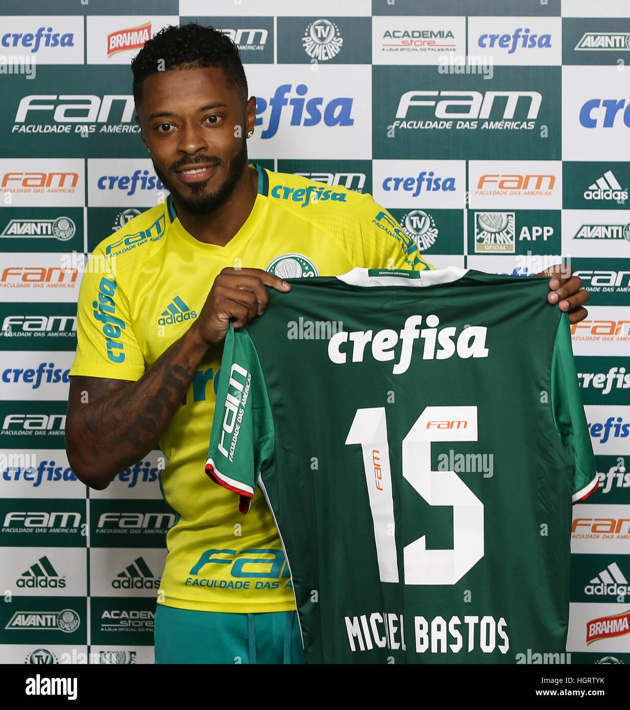 Sao Paulo, Brazil. 12th Jan, 2017. The player Michel Bastos is ...