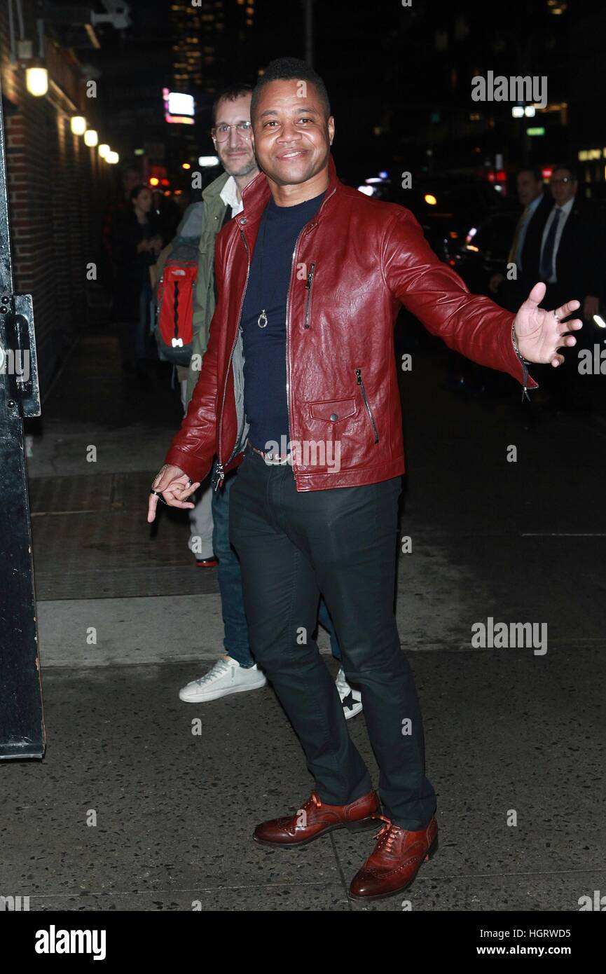 New York, USA. 12th Jan, 2017. Cuba Gooding Jr. at The Late Show With ...