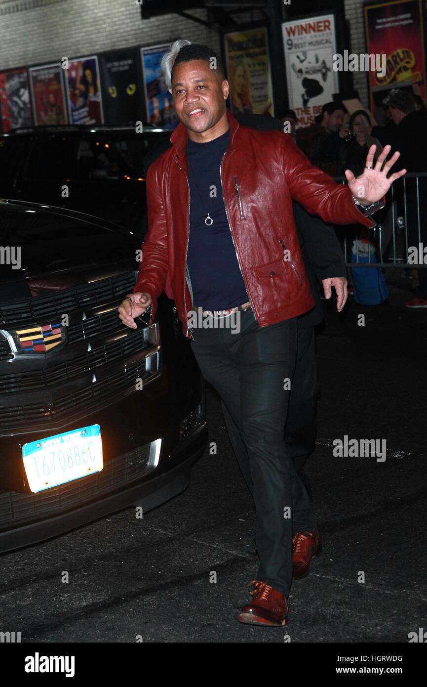 New York, USA. 12th Jan, 2017. Cuba Gooding Jr. at The Late Show With ...