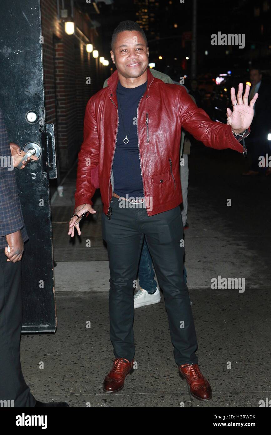 New York, USA. 12th Jan, 2017. Cuba Gooding Jr. at The Late Show With ...