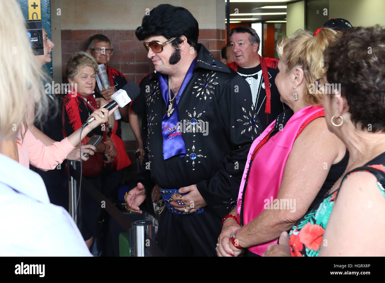 Sydney, Australia. 12th Jan 2017. The Elvis Express train departs ...