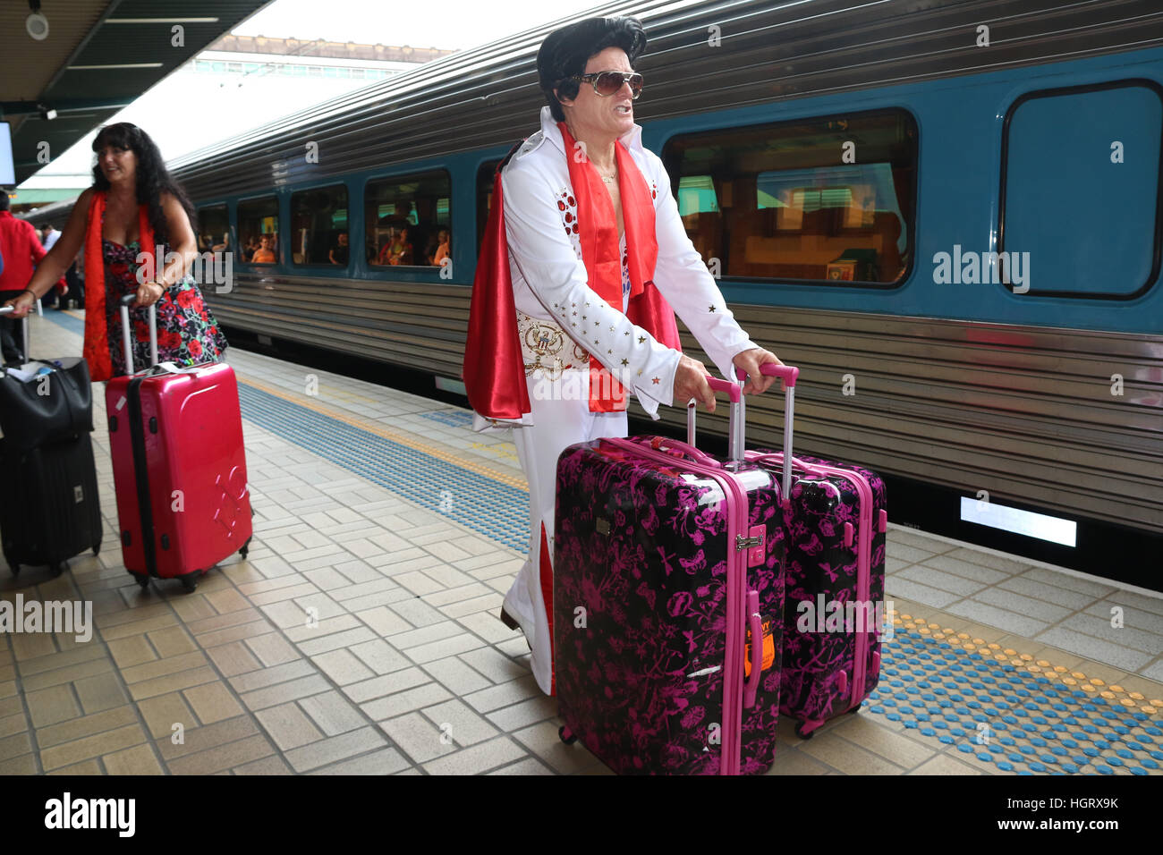 Sydney, Australia. 12th Jan 2017. The Elvis Express train departs ...