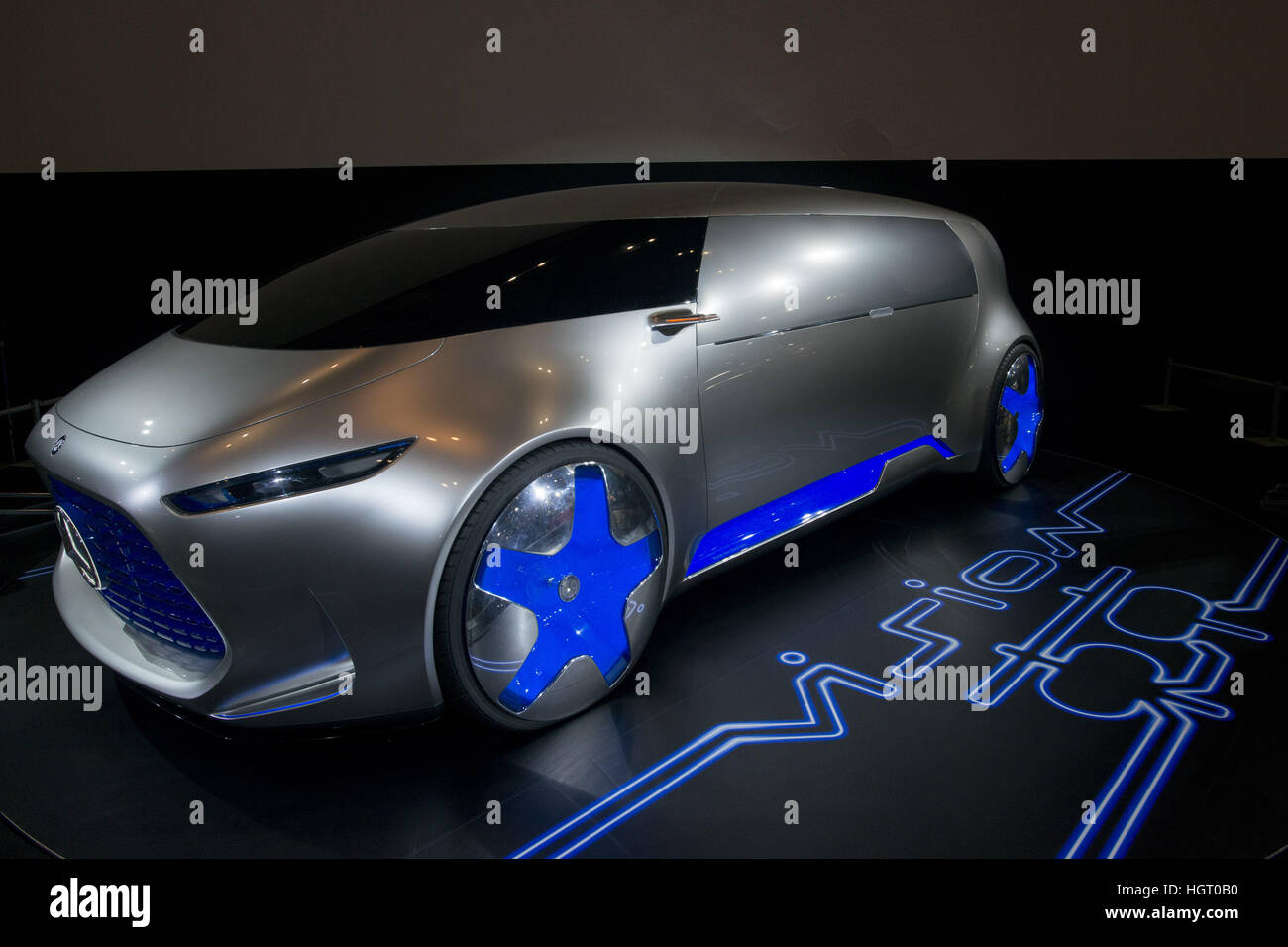 Tokyo, Japan. 13th Jan, 2017. The MERCEDES VISION TOKYO on display at ...