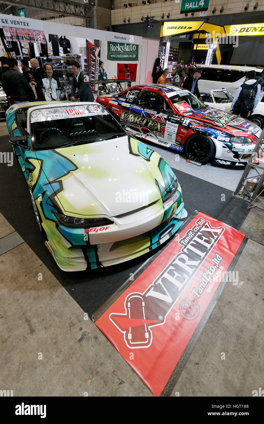 Tokyo, Japan. 13th Jan, 2017. Customized cars on display at Tokyo Auto ...