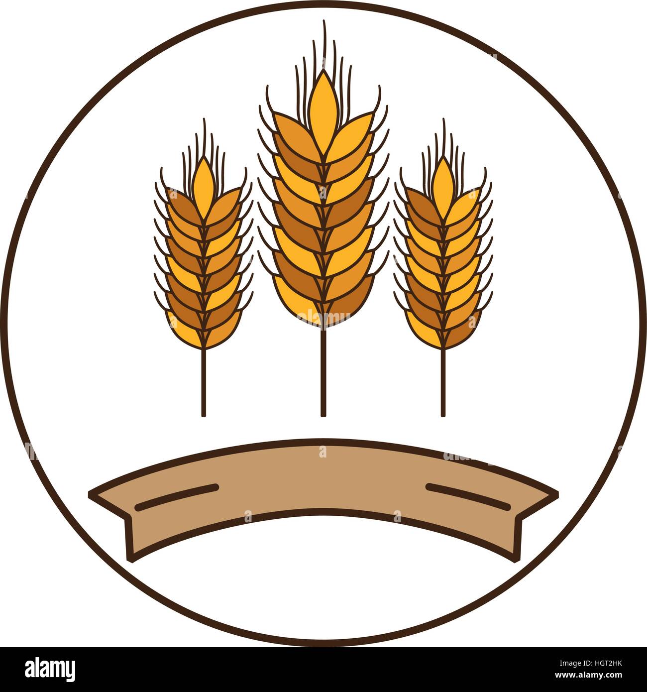 Wheat ear icon. Food grain agriculture and natural theme. Isolated ...