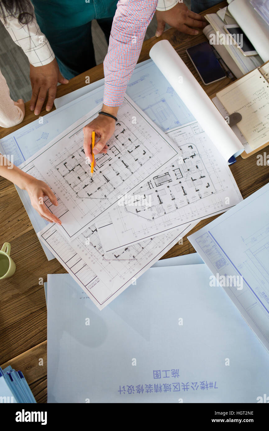 Architects working in the office Stock Photo - Alamy