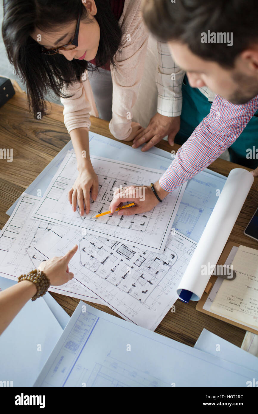 Architects working in the office Stock Photo - Alamy