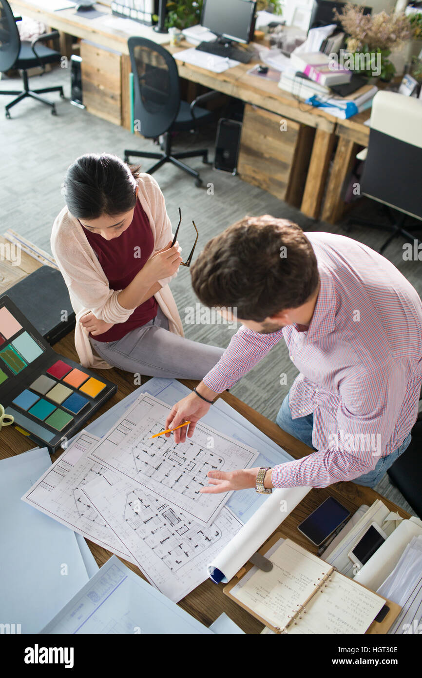 Architects working in the office Stock Photo - Alamy