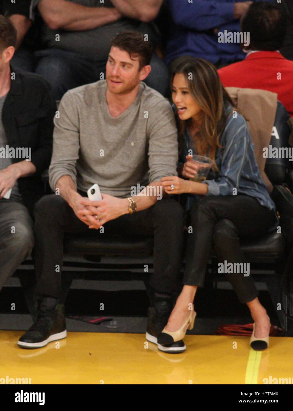 Sunday December 11, 2016; Celebs out at the Lakers game. The New York ...