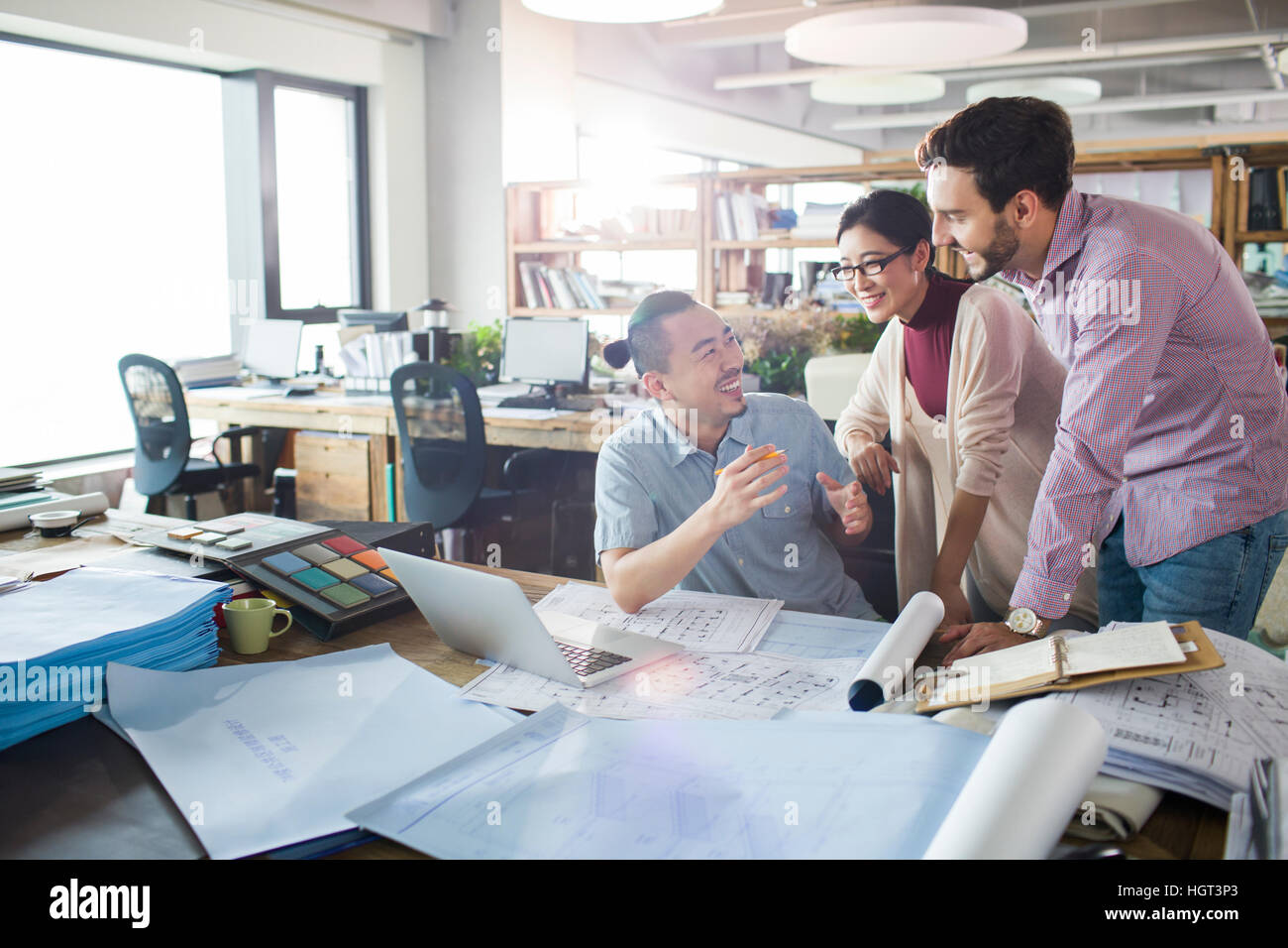 Architects talking in the office Stock Photo - Alamy