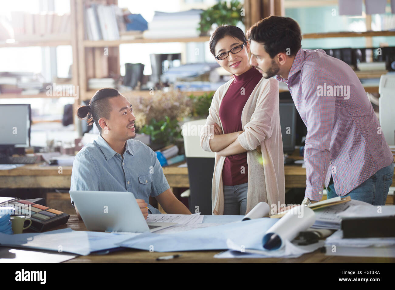 Architects talking in the office Stock Photo - Alamy