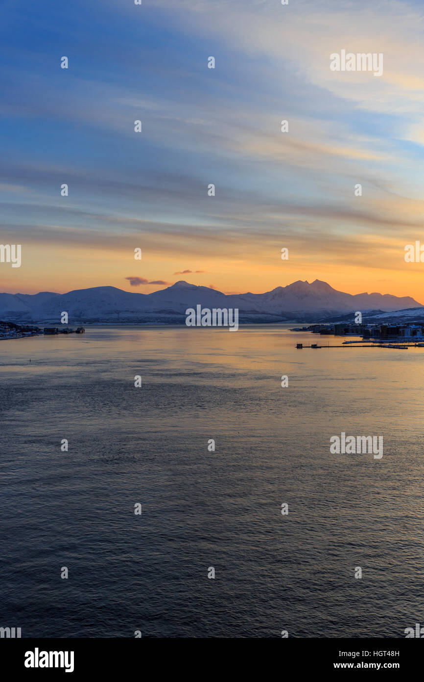 Norwegian winter sunset hi-res stock photography and images - Alamy